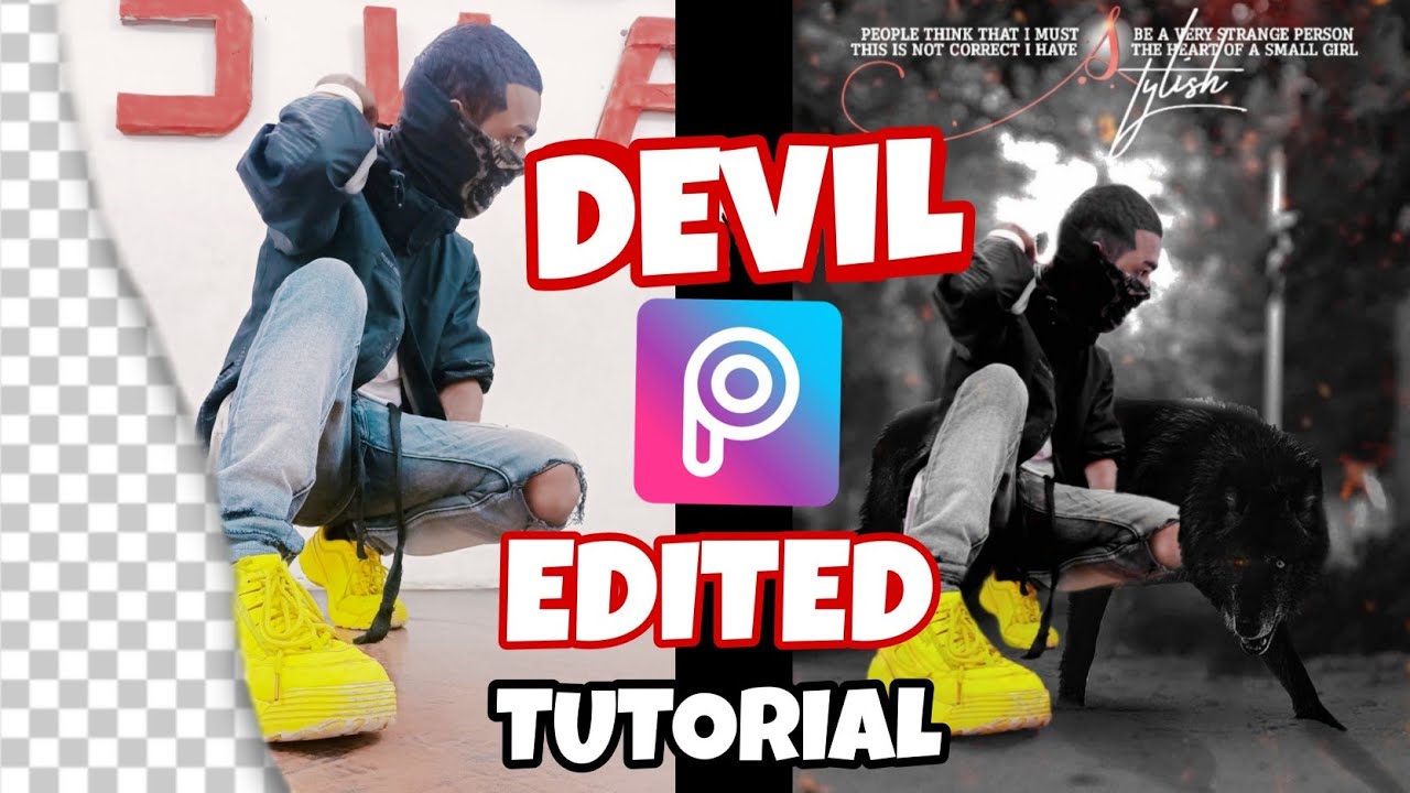 DEVIL EDITING TUTORIAL IN PICSART || HOW TO DEVIL EDITED TUTORIAL STAP ...