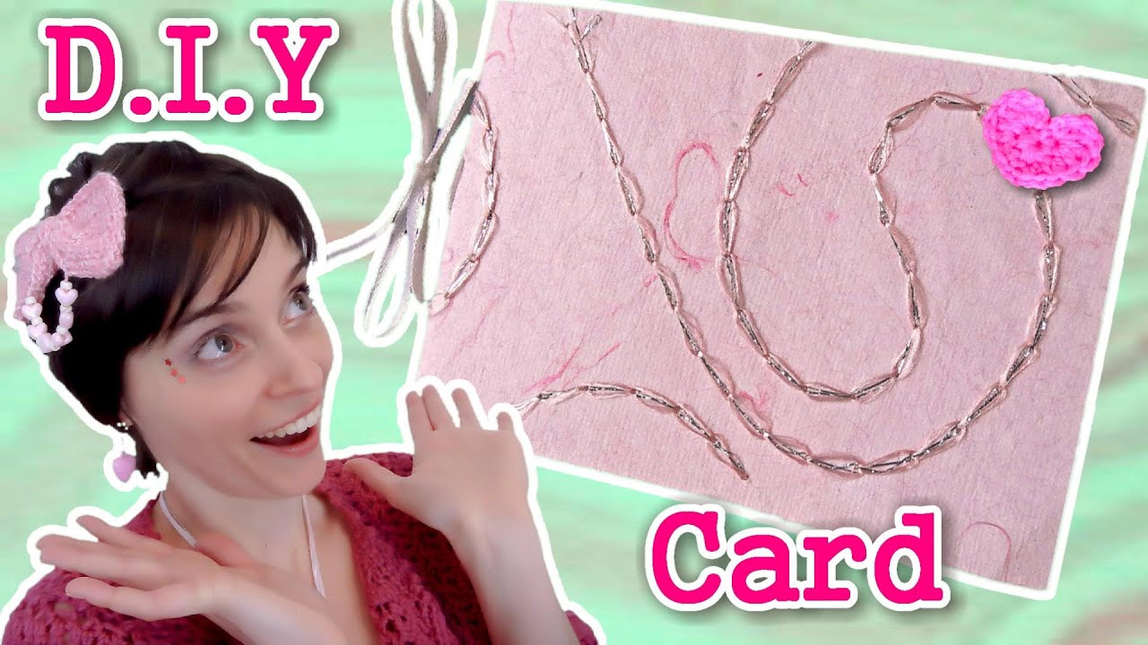 Very Easy Handmade Greeting Card Tutorial - No Glue Required! - YouTube