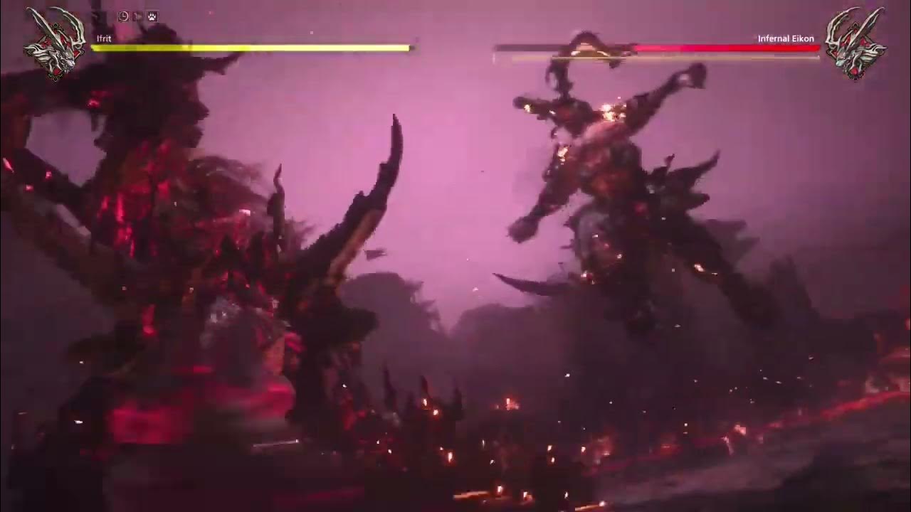 FFXVI Boss Fight Ifrit Vs Shadow Ifrit - YouTube