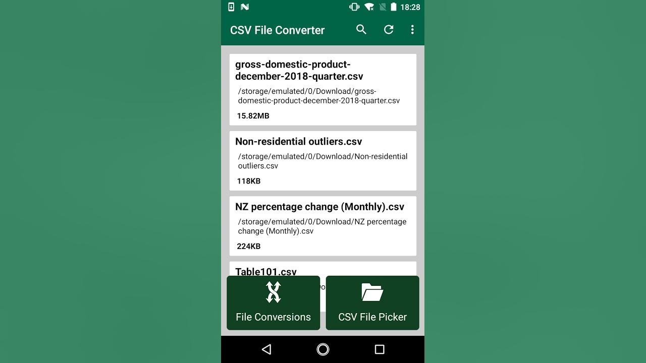 csv file converter for android - YouTube