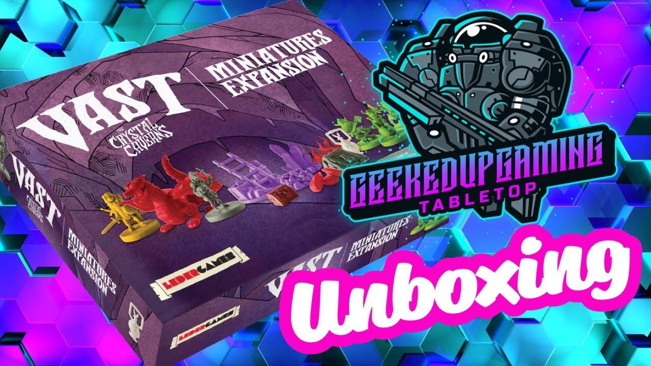VAST miniatures expansion and bonus cards unboxing!! - YouTube