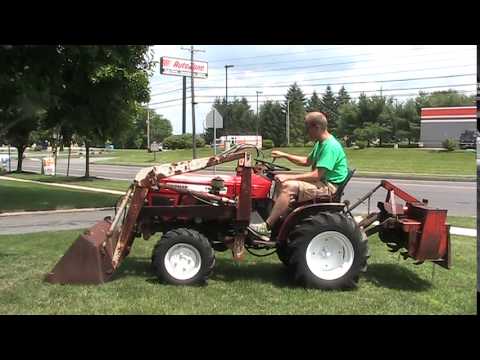 YANMAR 180D Diesel 4x4 Shuttle Shift Tractor 18HP - YouTube