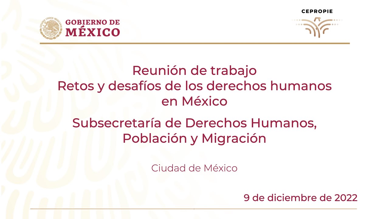 Retos y desafíos de los derechos humanos en México. Ciudad de México ...