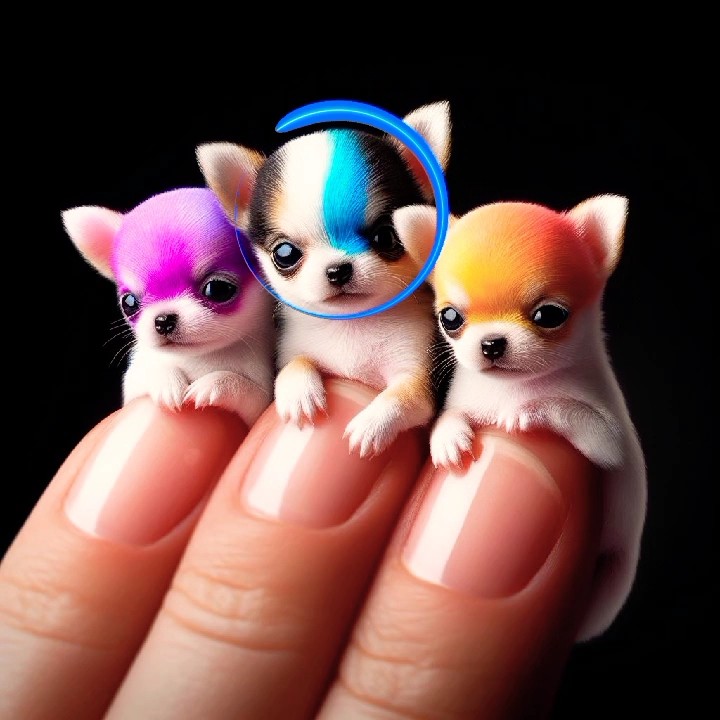 Tap the circle really fast 🌈 cute chihuahua puppies 💙💕#chihuahua # ...