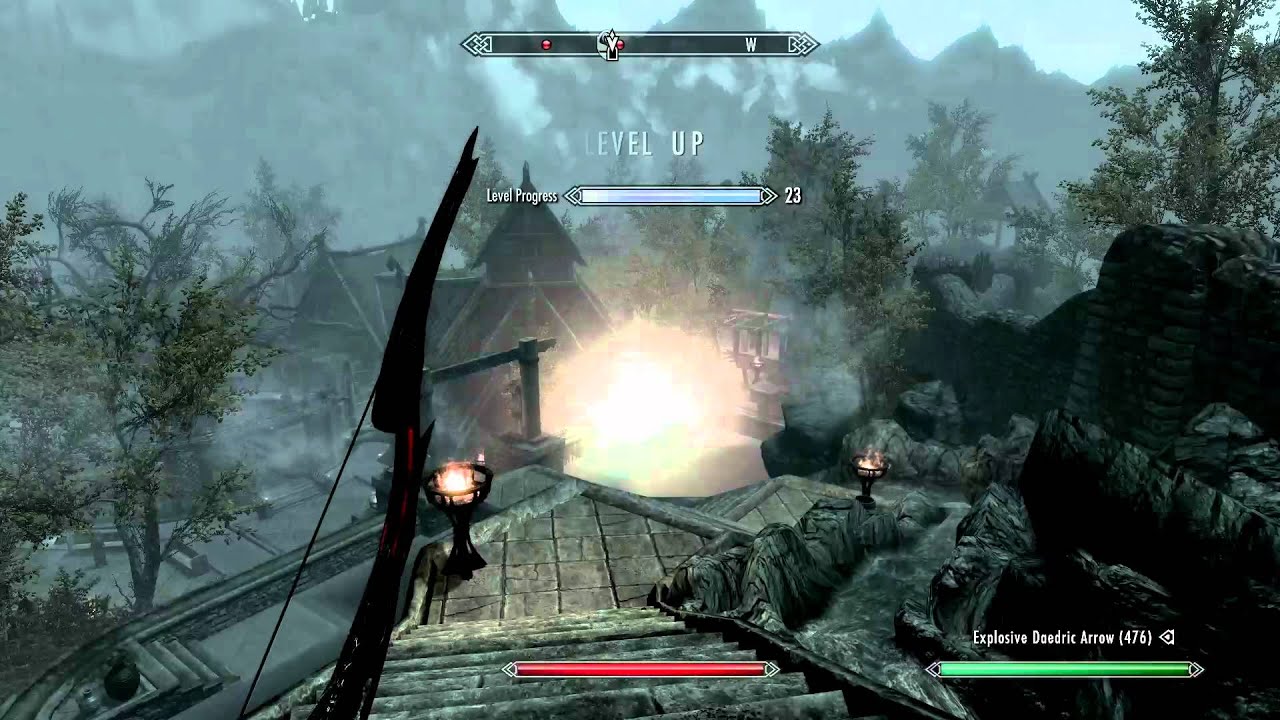 Skyrim Mod: Exploding Arrows, and Master of Space and Time - YouTube