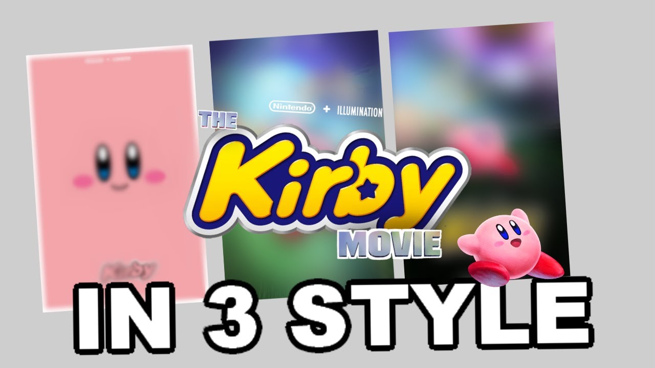 making 3 VERSIONS OF KIRBY MOVIE POSTER!!!! (Nintendo+Illumination ...