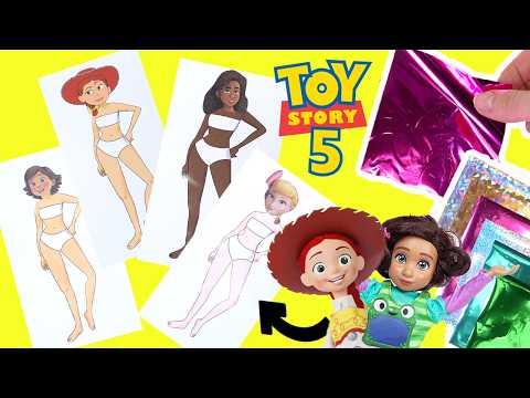 Toy Story 5 Movie DIY Paper Doll Fashions for Jessie, Bonnie, BoPeep, Blaze Dolls! Crafts for Kids