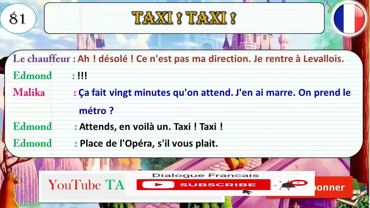 Dialogue En Français Nº:354 TAXI ! TAXI ! - YouTube