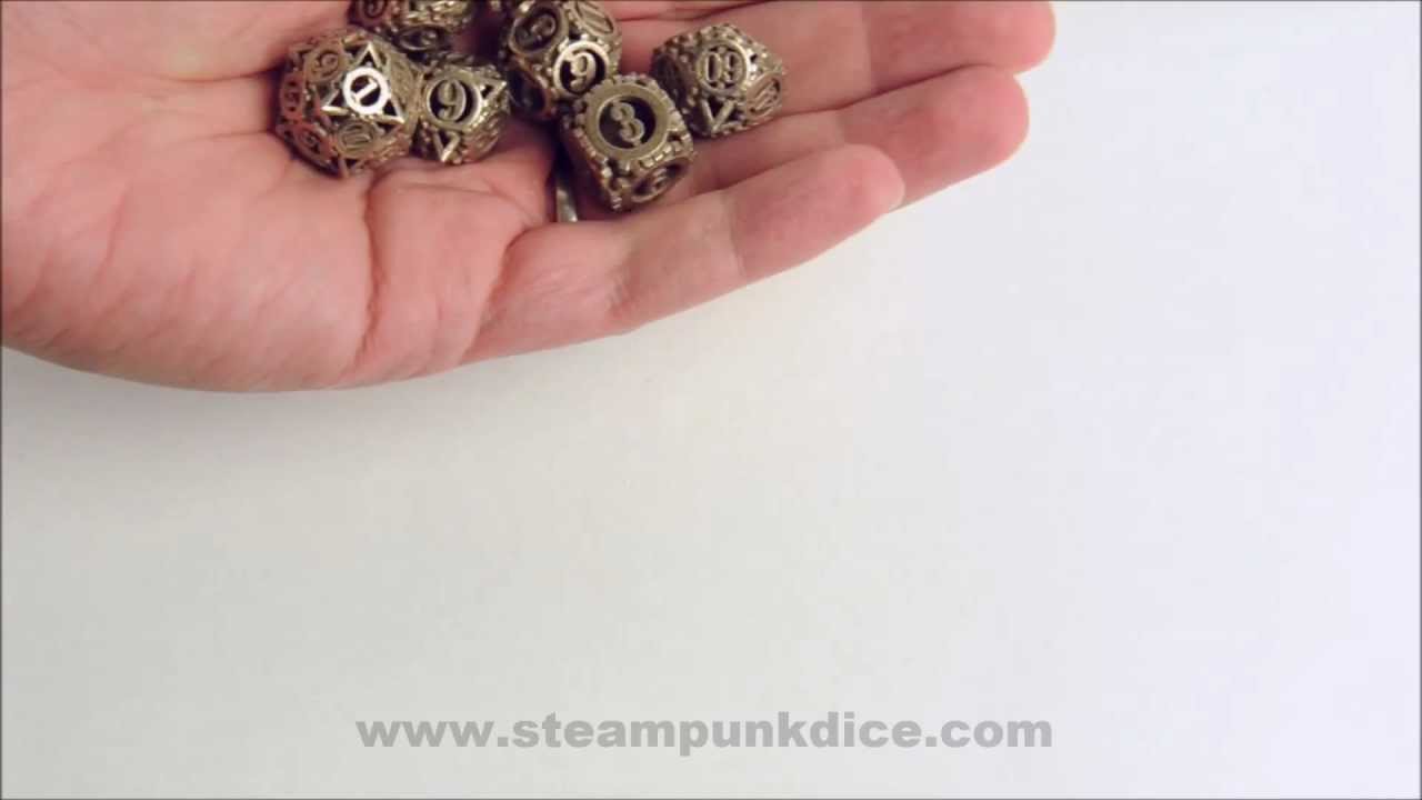 Steampunk Gear Dice Set - YouTube