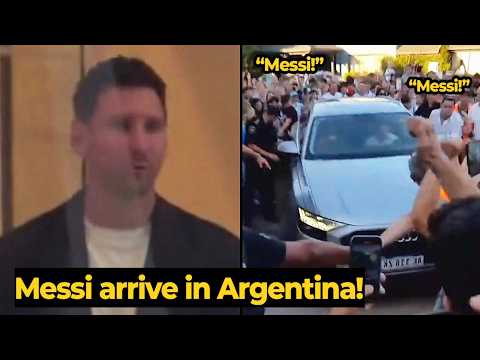 Crazy fans reaction as Messi arrives in Buenos Aires ahead of Argentina vs Mauritania