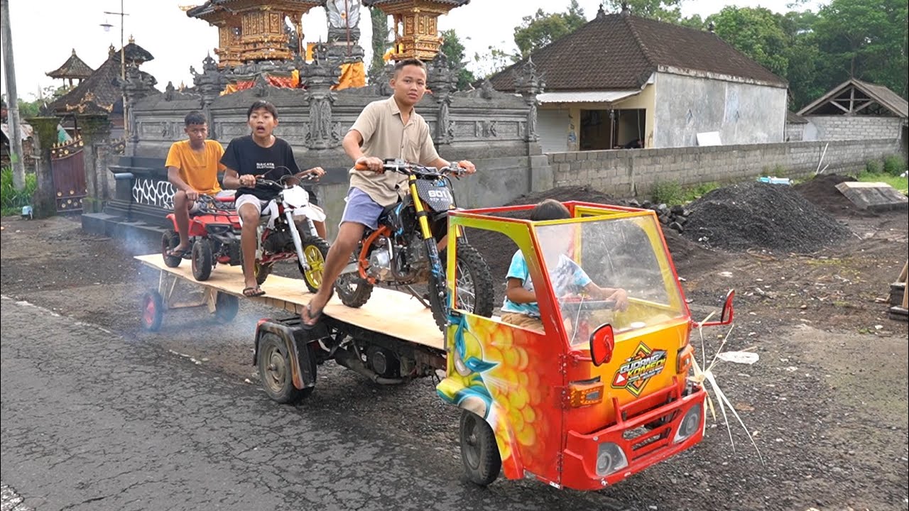 MUATAN MOTOR ATV DAN MOTOR TRAIL KE TRUK TRAILERNYA RAMA, TRUKNYA ...