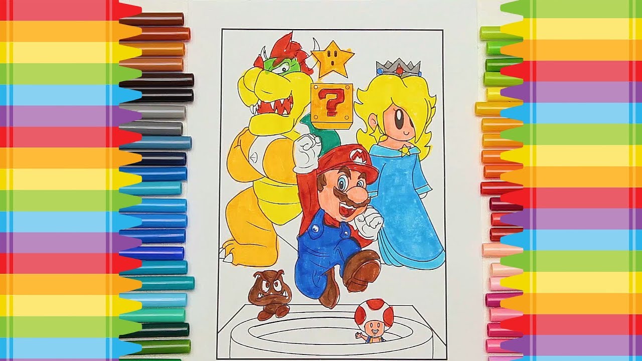 Coloring Mario and his Friends! (And Bowser!) - YouTube