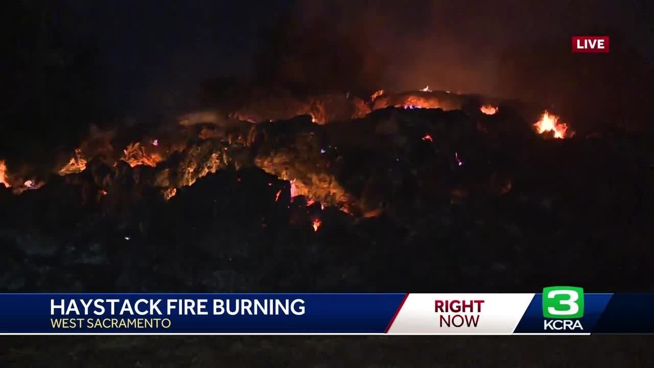 Crews to allow haystack fire to burn itself out in West Sacramento ...