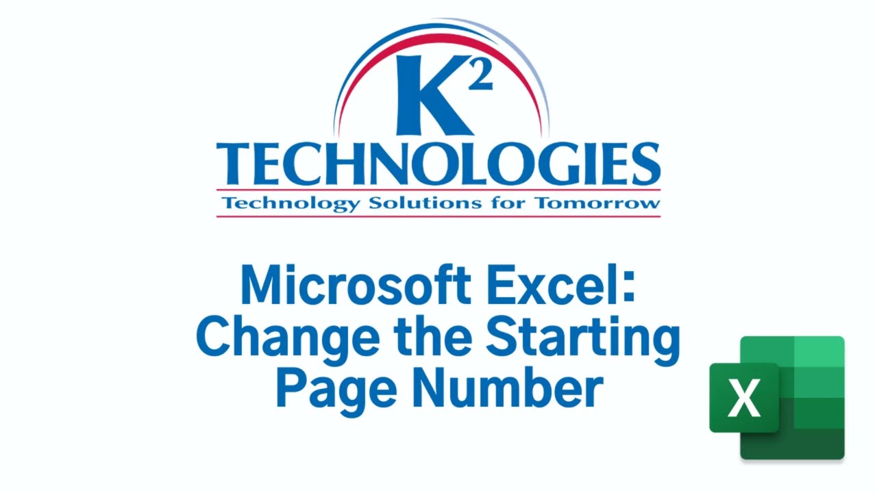 Microsoft Excel How To Change The Starting Page Number YouTube Microsoft Excel How To Change The Starting Page Number YouTube