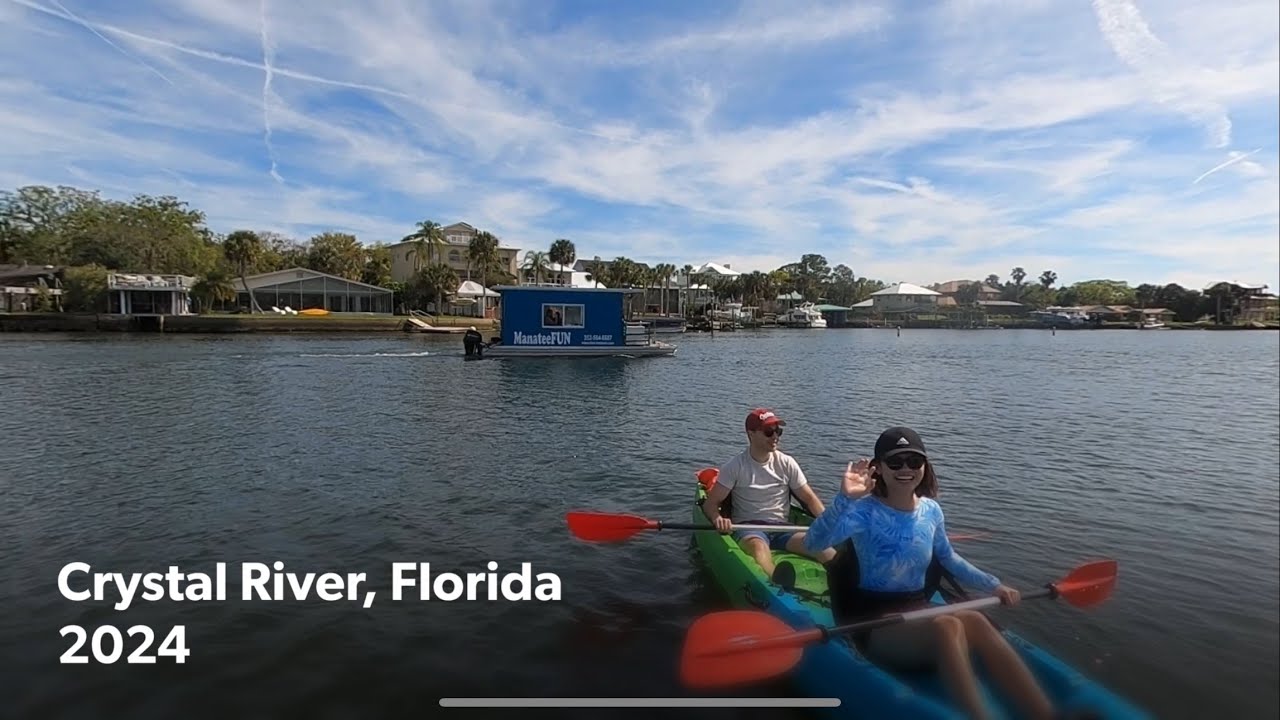 Kayaking with the manatees in Crystal River - YouTube