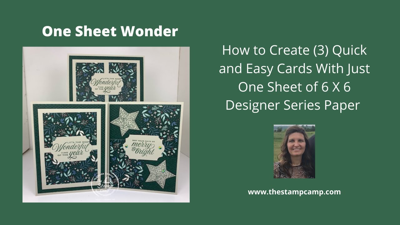 🔴How to Create Three Cards From Just One Sheet of 6 x 6 Designer Series ...