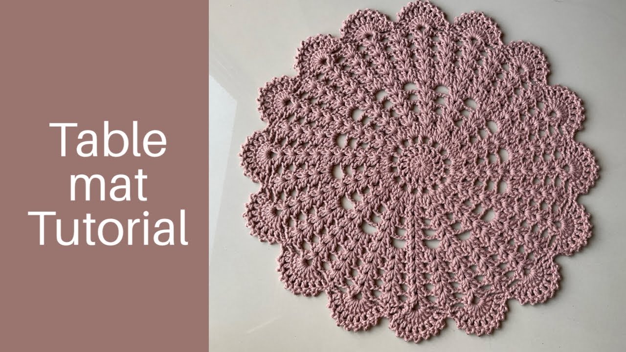 Simple Crochet Placemat pattern || Crochet Thalposh Design ...