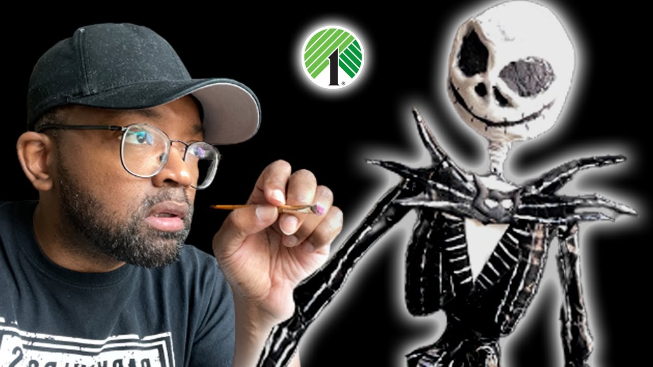 I Made $1 Jack Skellington Custom Doll Using Dollar Store Parts - YouTube