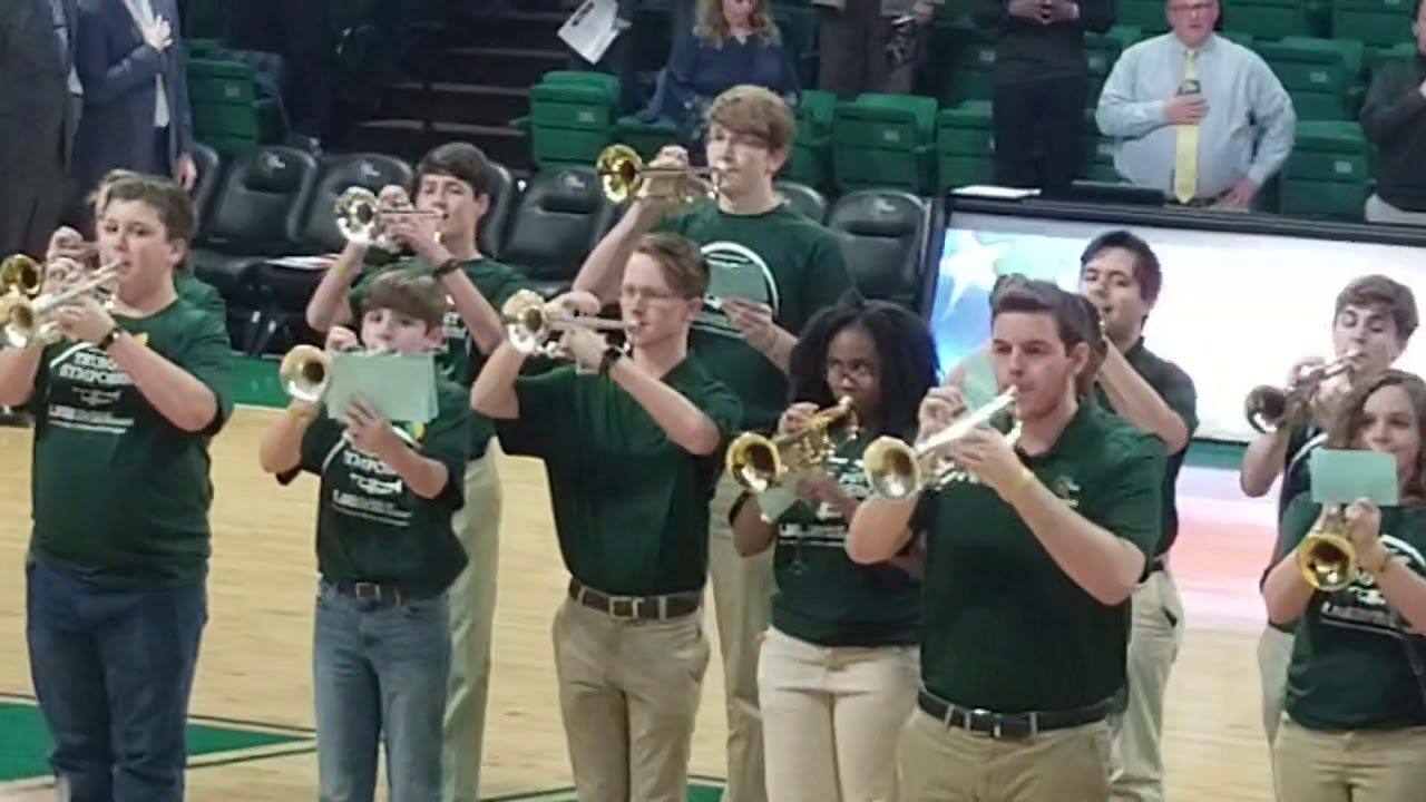 2019 UAB High School Trumpet Symposium Plays the National Anthem 02/09 ...