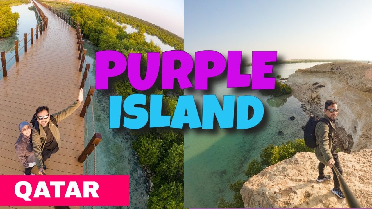 [4K] Purple Island Qatar - A Beautiful Nature Wonder - YouTube