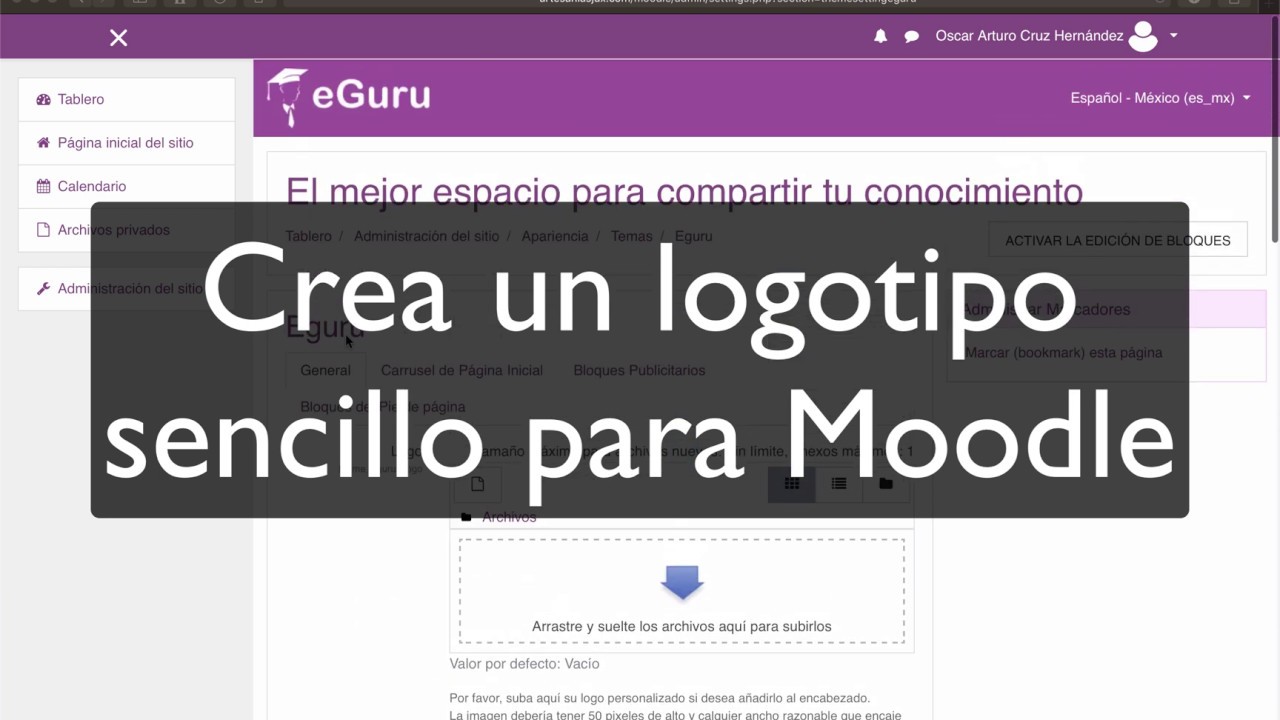Crea un Logotipo sencillo para Moodle - YouTube