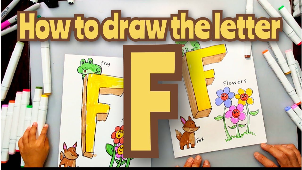 How to draw the letter F - YouTube
