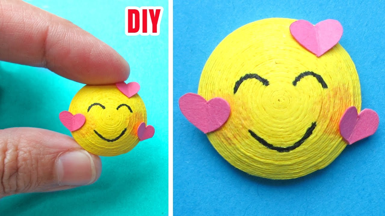 How to make Quilling Paper Smiley Emoji 🥰 | Paper Crafts | Smiley In ...
