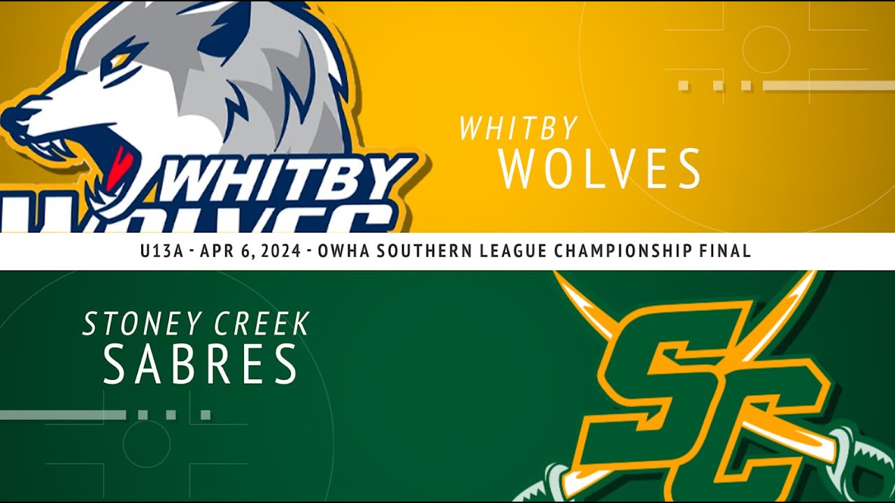 U13A - Whitby Wolves vs Stoney Creek Sabres - Southern League ...