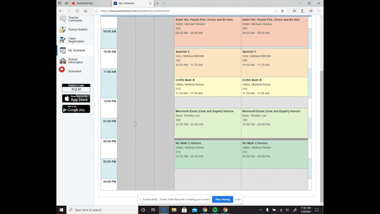 STUDENTS: How to View Your New Schedule in PowerSchool - YouTube
