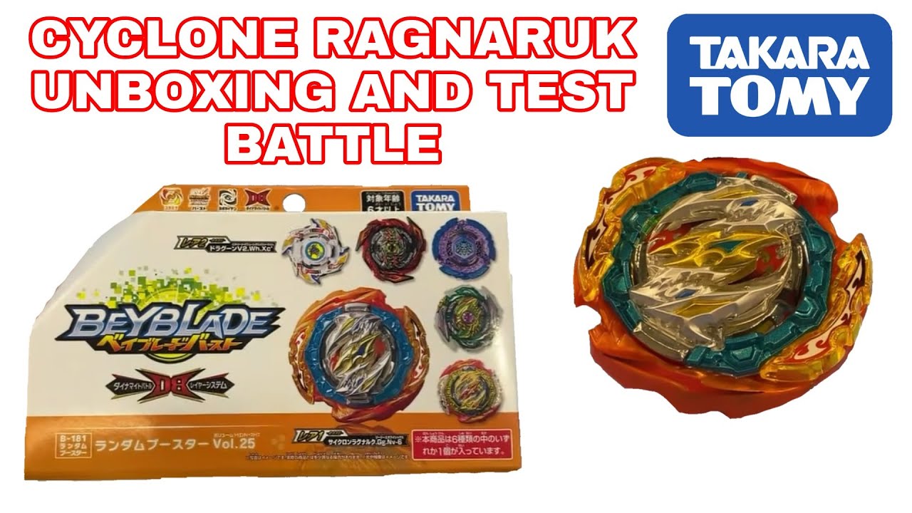 Cyclone ragnaruk unboxing + test battle | Beyblade burst dynamite ...