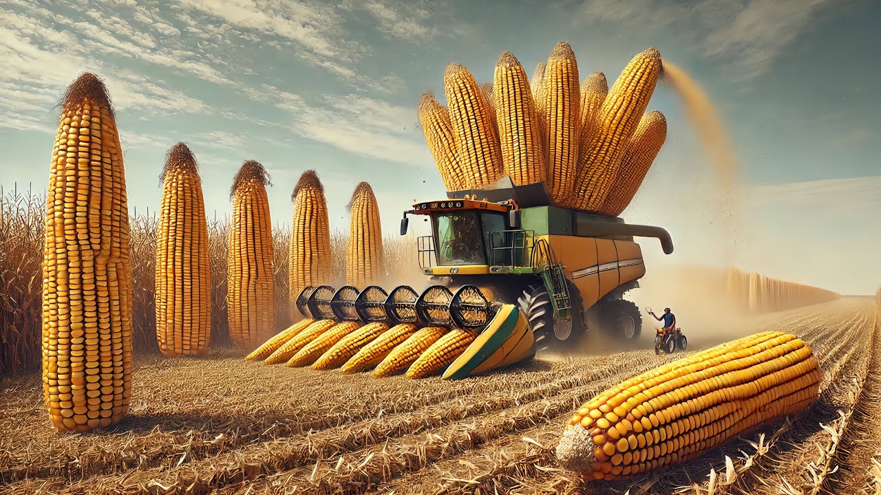 A Stunning Spectacle: Giant Corn Harvest in Full Swing—Where Nature ...