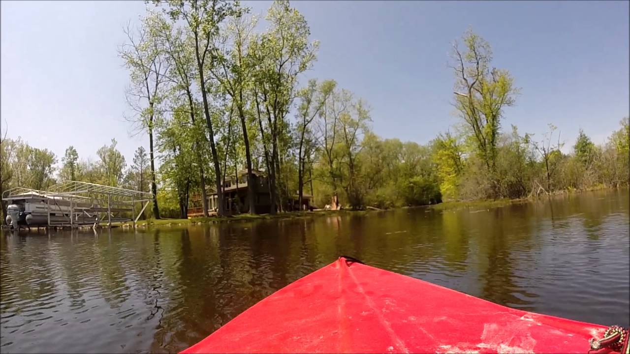Kayaking Cass Lake, Waterford, MI - YouTube
