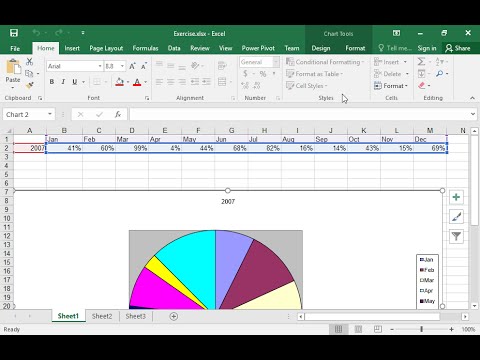 Nur die Datenbeschriftungen mit Prozentsätzen sollen im aktuellen Diagramm angezeigt werden.