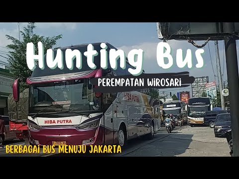 Hunting Bus Angkatan Siang Menuju Jakarta di Perempatan Wirosari - YouTube