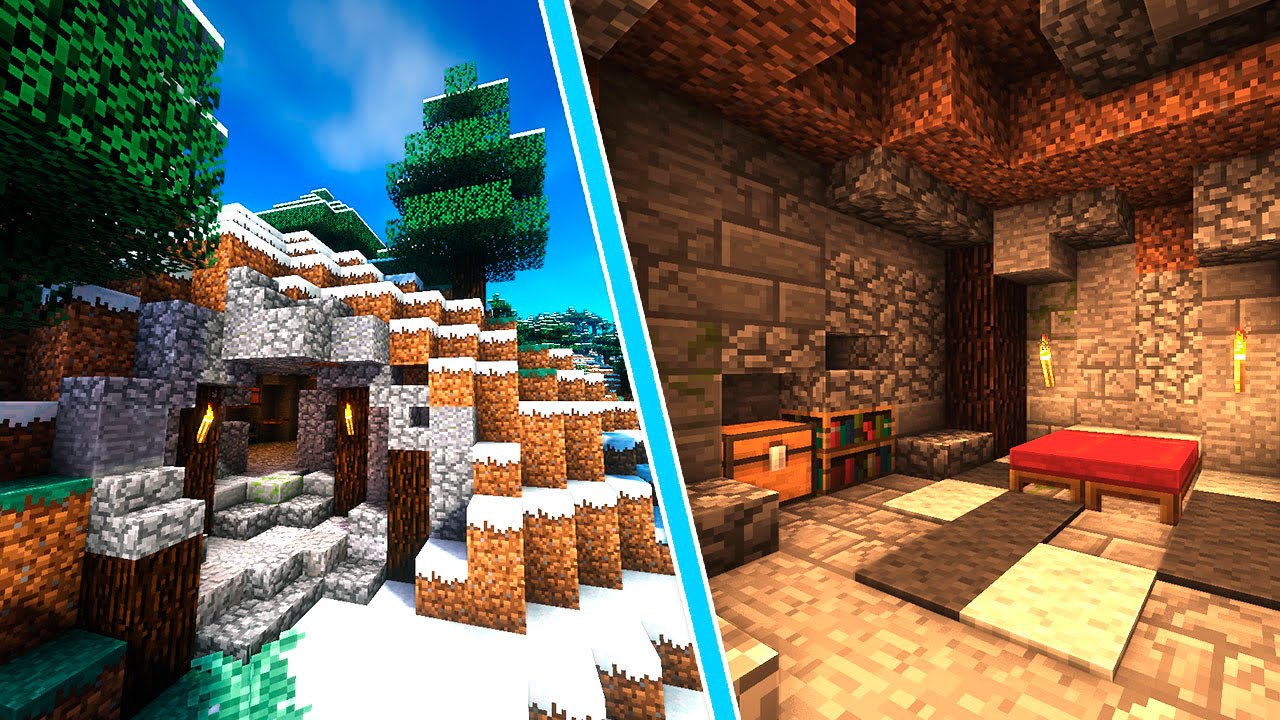 TRANSFORMANDO UNA CUEVA EN CASA || Minecraft - YouTube