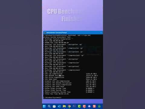Check How Good Your CPU is in Command Prompt - YouTube
