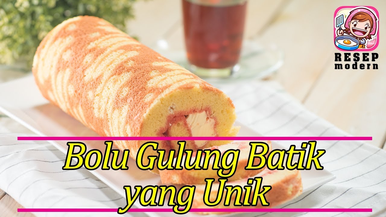 Cara Membuat Bolu Gulung Batik yang Unik Resep Modern - YouTube