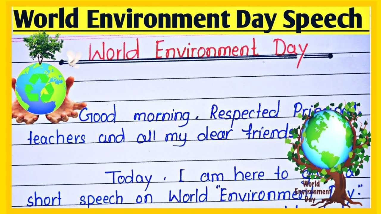 Speech on world environment day 2023 in English l Environment Day ...