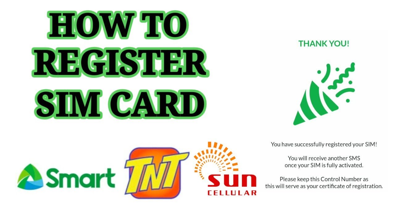 HOW TO REGISTER SIM CARD SMART/TNT/SUN SUBSCRIBERS | PAANO MAG REGISTER ...