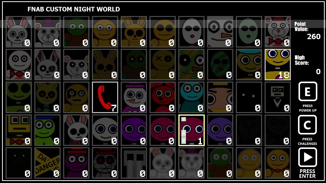 РИСОВАННЫЙ УКН! Fnab Custom Night World - YouTube