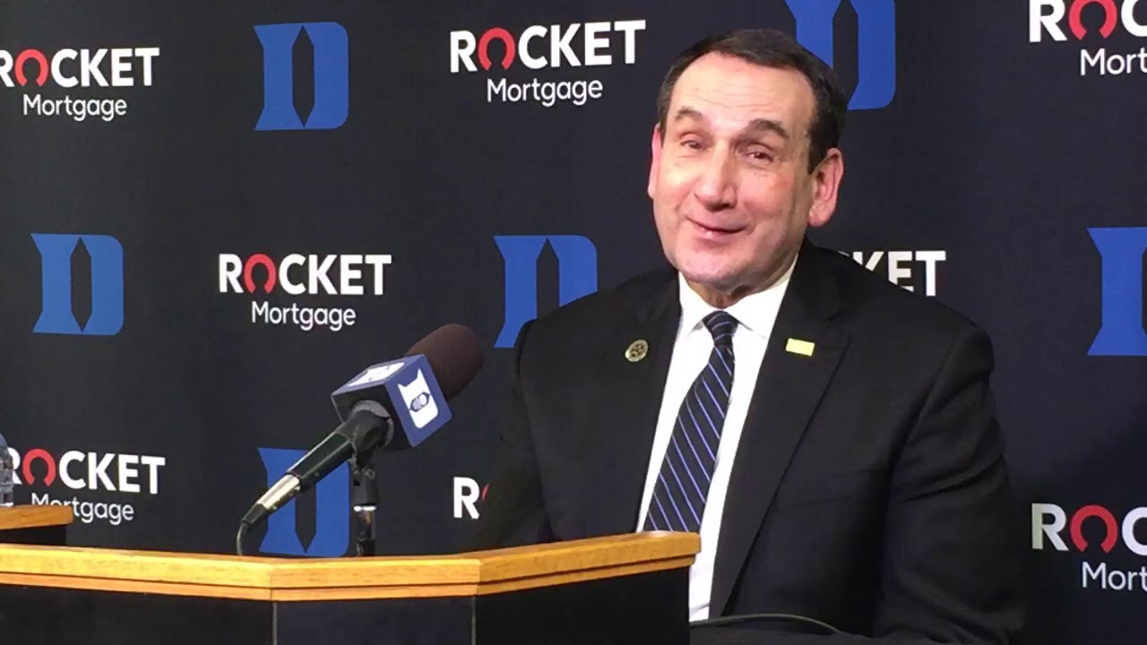 Duke’s Coach K full postgame after 89-76 win over North Carolina - YouTube