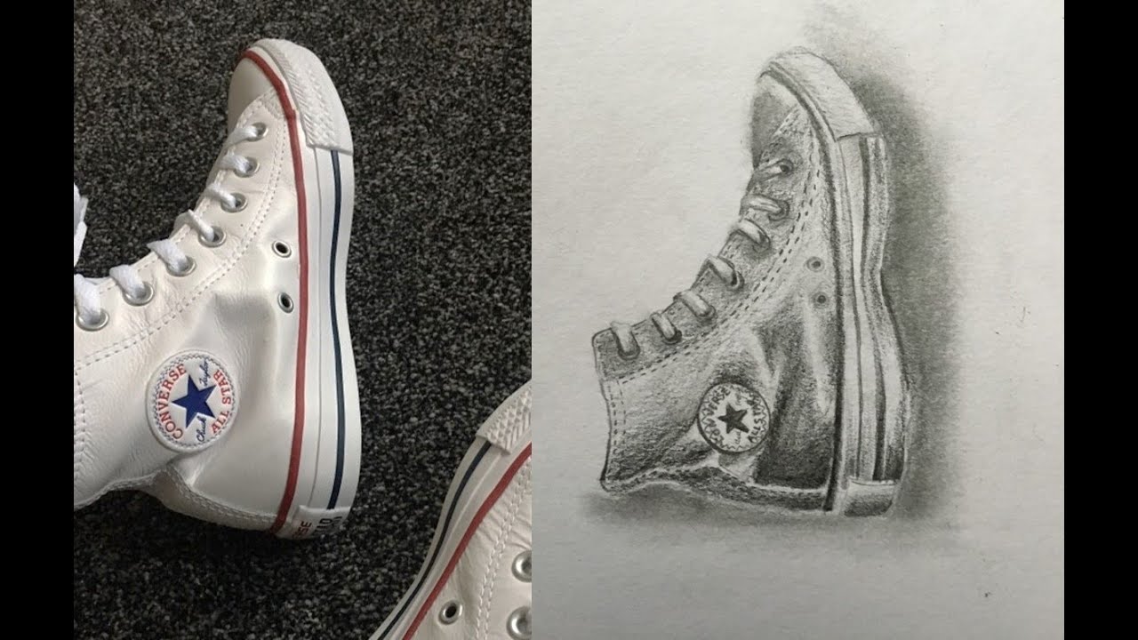 A Sketch of Converse Trainers | How to sketch - YouTube