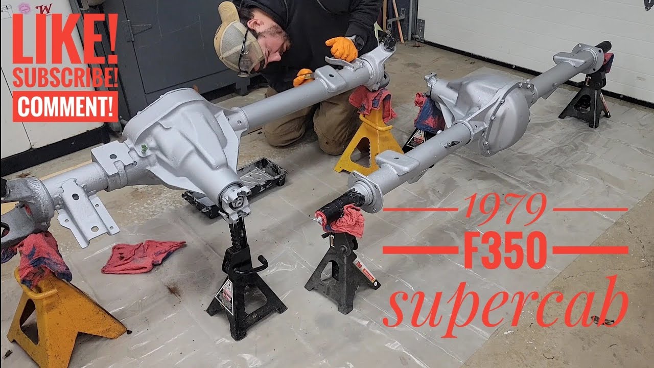 The front and rear axles get painted - YouTube