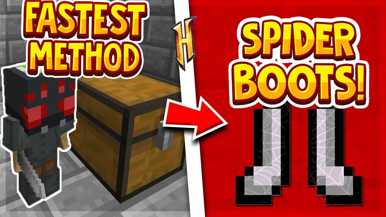 Hypixel Skyblock: USE THIS EFFORTLESS METHOD TO GET THE SPIDER BOOTS ...