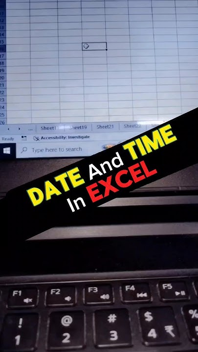 Insert DATE and TIME in EXCEL💯🔥 - YouTube