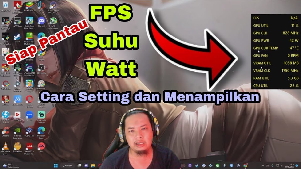 Cara Menampilkan Overlay FPS Watt Suhu Daya di Original Software ...