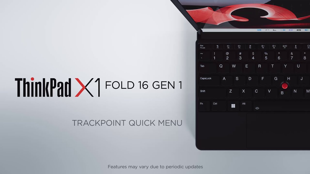 How to Use the TrackPoint Quick Menu on the ThinkPad X1 Fold 16 Gen 1 ...