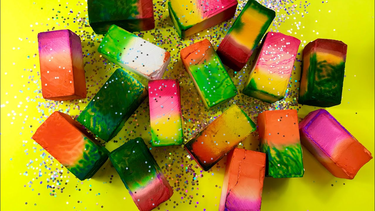 Colorful Dyed Chalk Halves | Dyed Chalk | Crunchy Snaps | Road to 4K 🫶🏾 ...