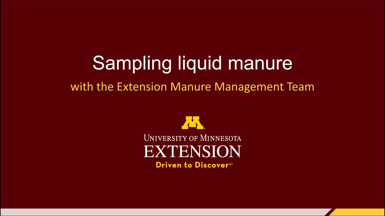 Sampling a liquid manure storage pit for nutrient analyses - YouTube