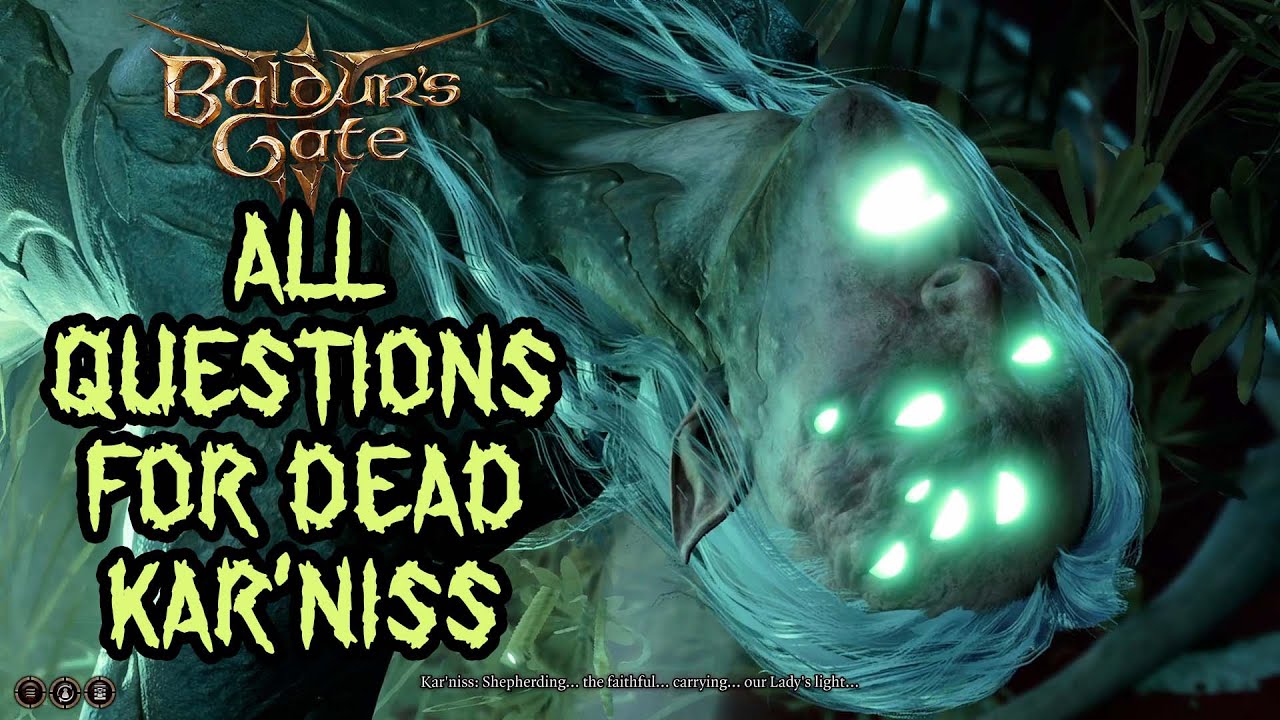 Baldur's Gate 3 - Cast Speak with Dead Spell on Drider, Kar'Niss 🕷 (All ...